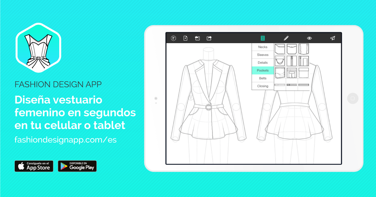Maniquí Femenino para diseño plano - Laura Páez